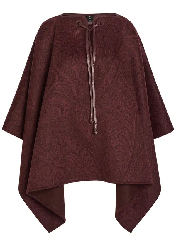 Etro Paisley-print Wool-blend Cape