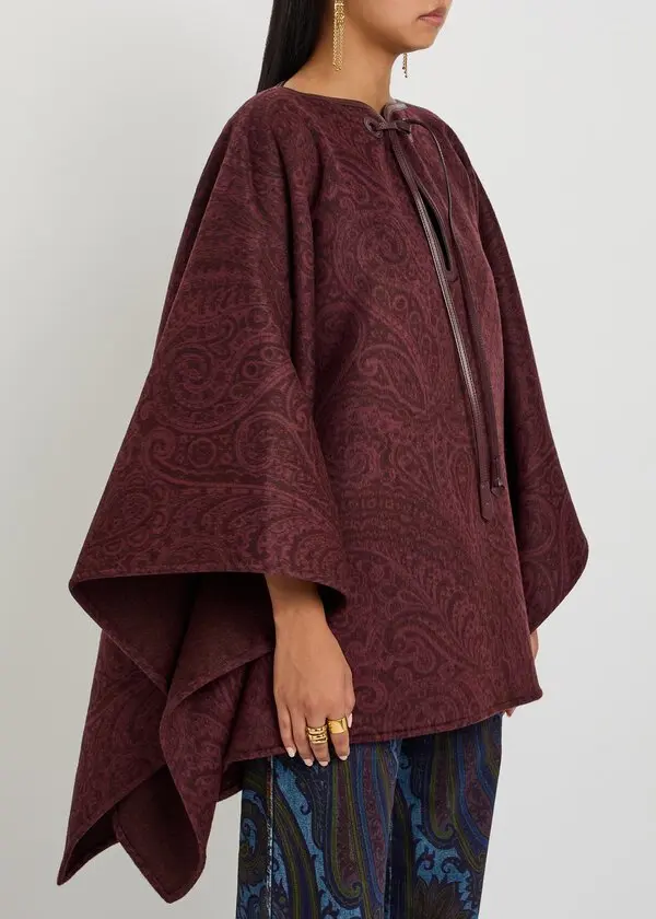 Etro Paisley-print Wool-blend Cape