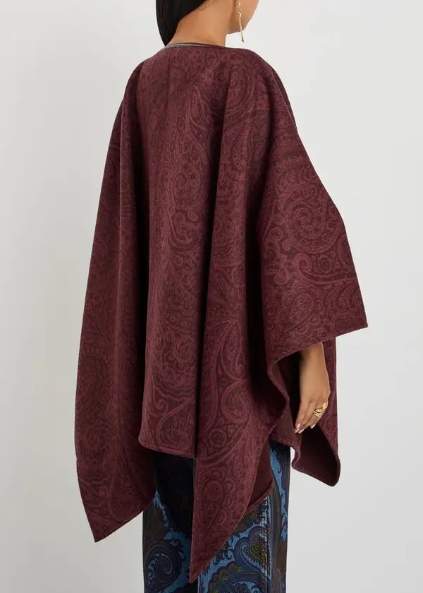 Etro Paisley-print Wool-blend Cape