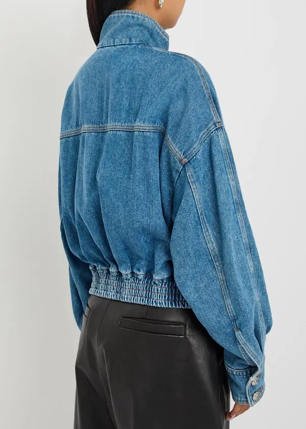 Sportmax Funnel-neck Denim Jacket