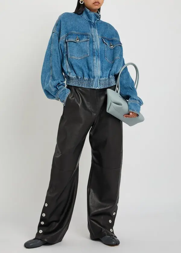 Sportmax Funnel-neck Denim Jacket