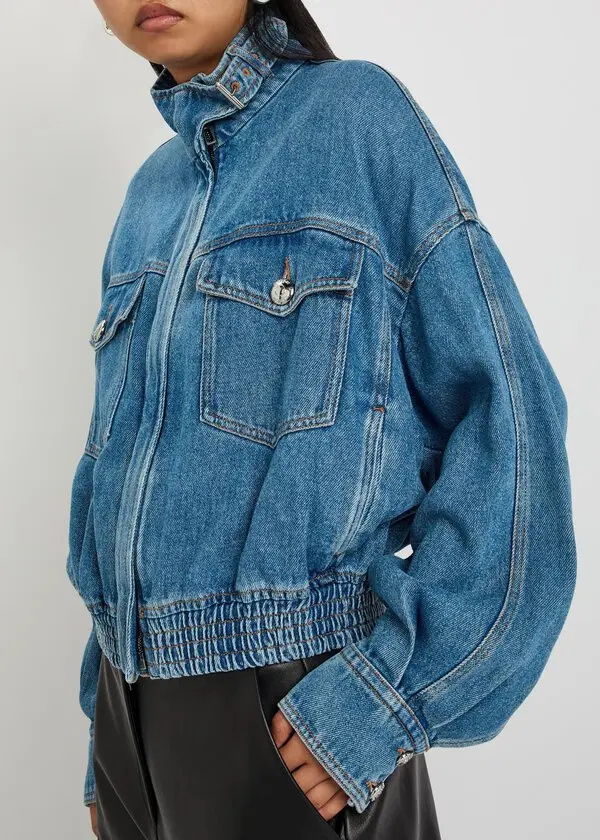 Sportmax Funnel-neck Denim Jacket
