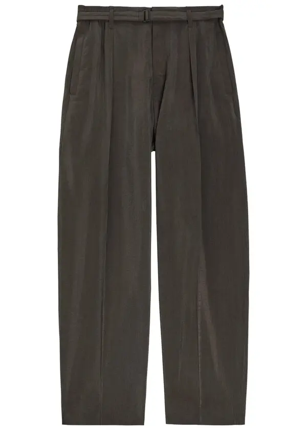 LEMAIRE Belted Silk-blend Trousers