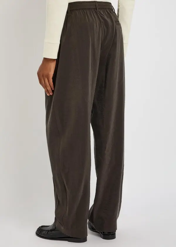 LEMAIRE Belted Silk-blend Trousers