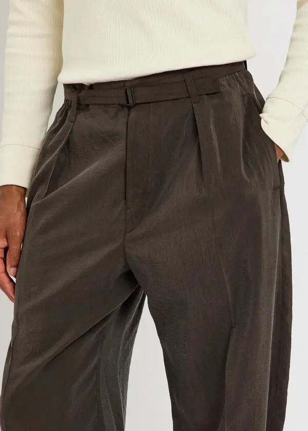 LEMAIRE Belted Silk-blend Trousers