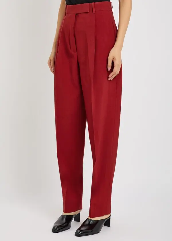 RÓHE Daria Pleated Wool Trousers