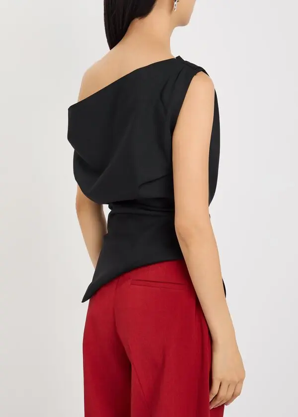 RÓHE Asymmetric Off-the-shoulder Top With Lapel Detail