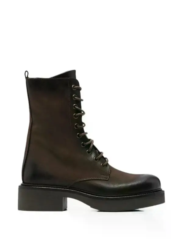 METISSE Lace-up Leather Combat Boots
