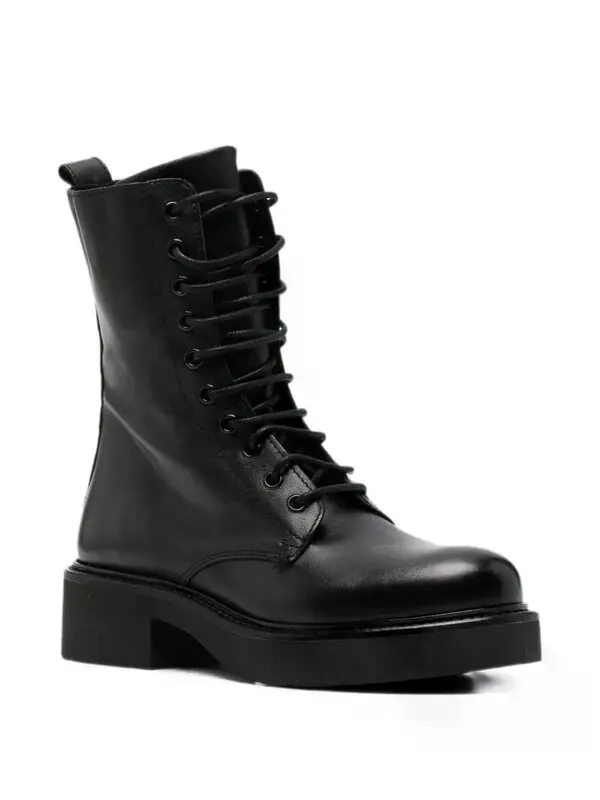METISSE Lace-up Leather Ankle Boots