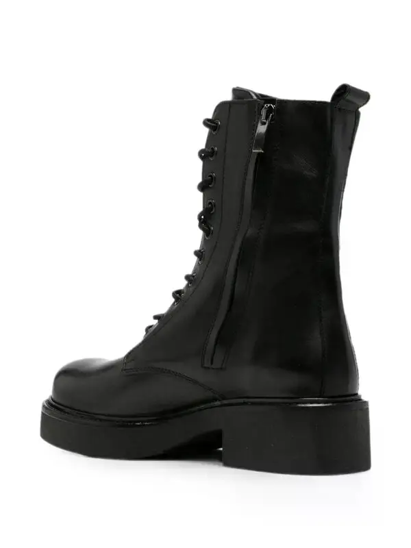 METISSE Lace-up Leather Ankle Boots