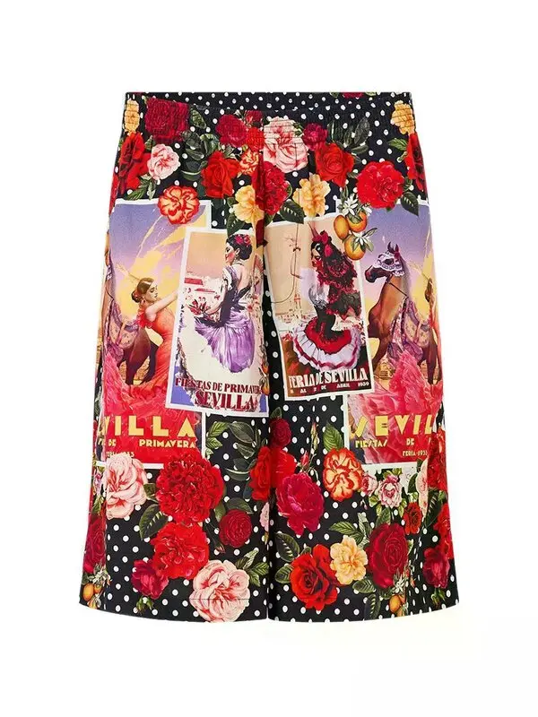 Camilla Daughters Of Duende Graphic Print Shorts - Black