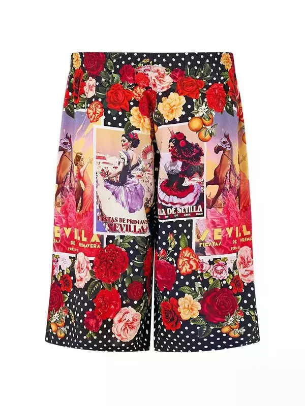 Camilla Daughters Of Duende Graphic Print Shorts - Black