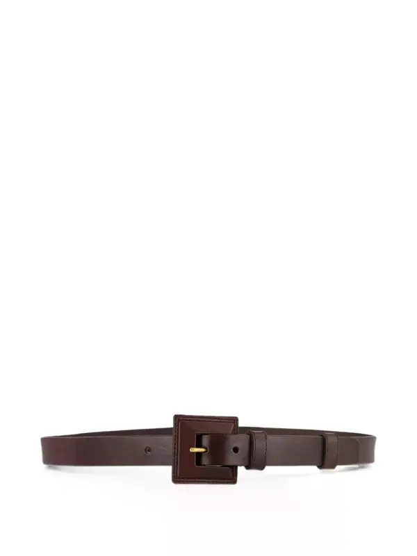 Saint Laurent Square-buckle Leather Belt