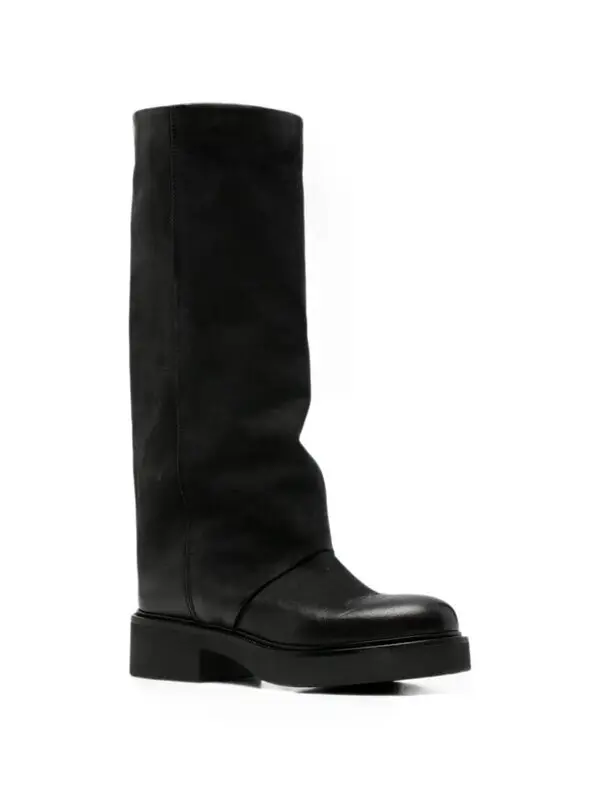 METISSE Fold-over Leather Boots