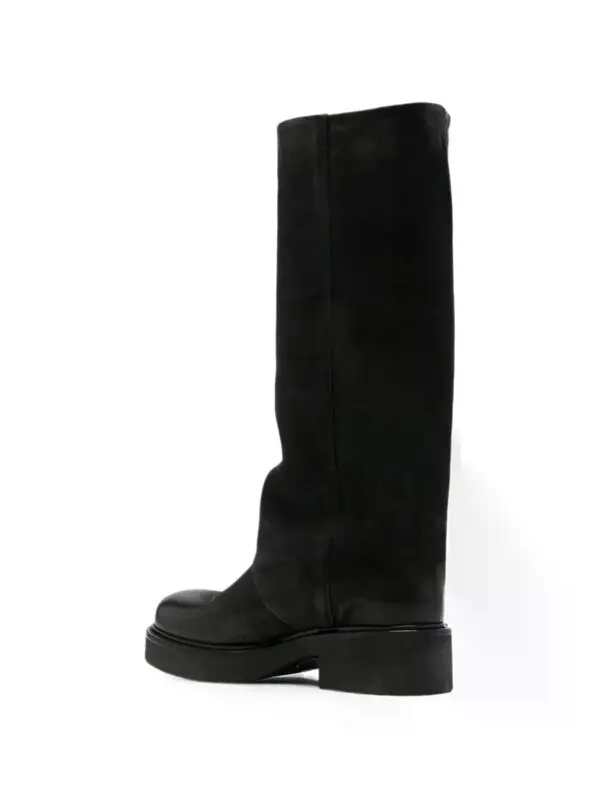 METISSE Fold-over Leather Boots