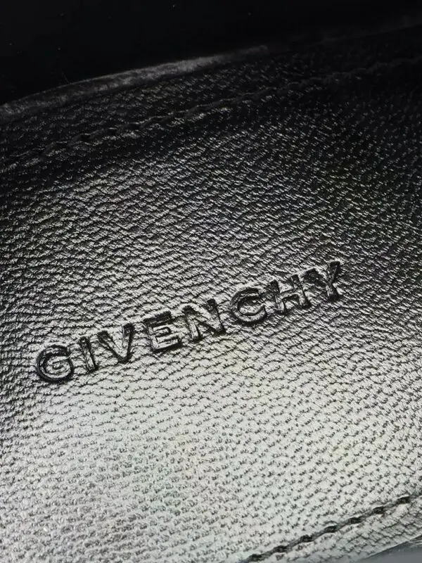 Givenchy Leather Round Toe Buckle Platform Block Heel Shoes
