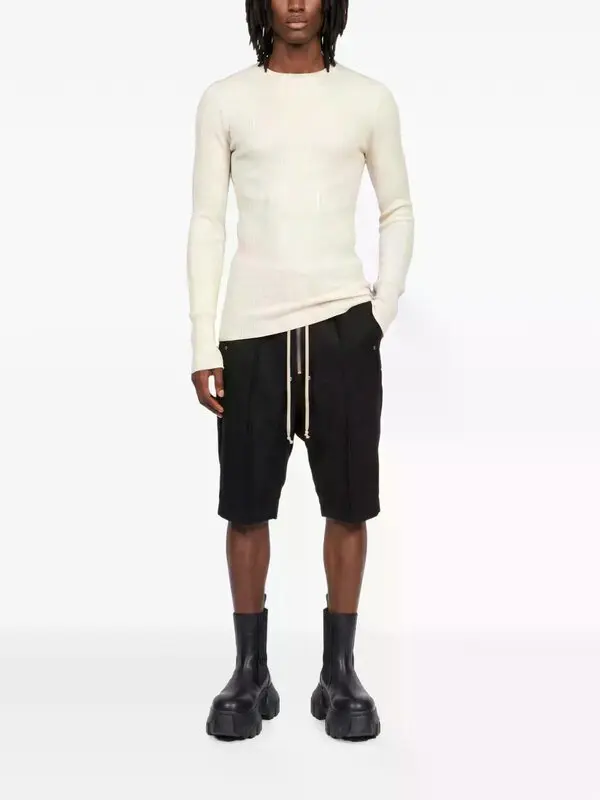 Rick Owens Ribbed-knit Long-sleeve T-shirt - Neutrals