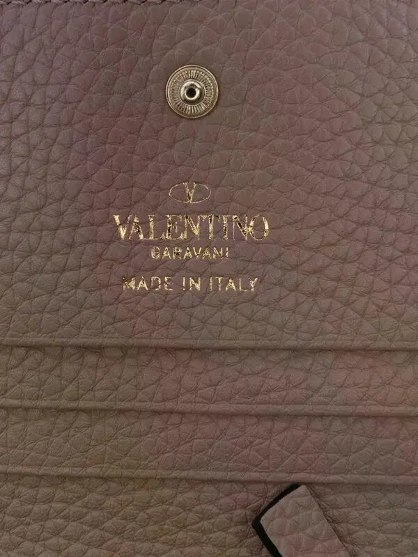 Valentino Garavani 2018-2026 Leather Rockstud Compact Wallet Small Wallets