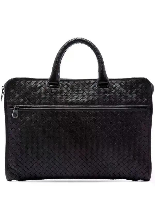 Bottega Veneta Intrecciato Nappa Business Bag - Brown