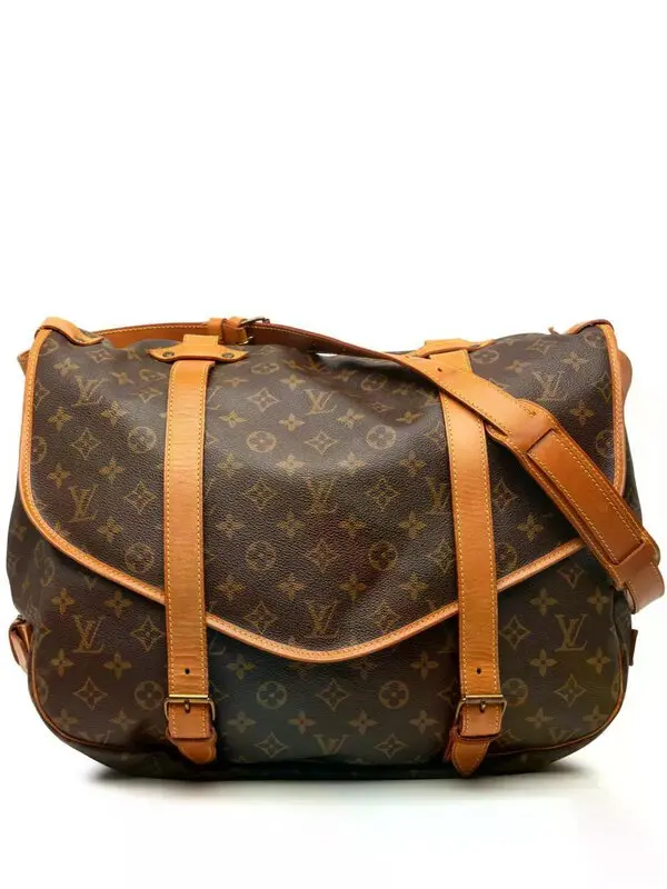LOUIS VUITTON Monogram Saumur 43 Travel Bag - Brown