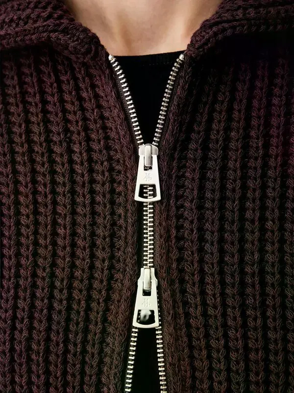 Marc O'polo Ribbed Knit Zip-up Cardigan