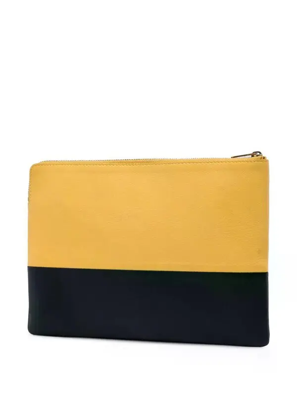 Celine 2012 Bicolor Leather Solo Clutch Bag
