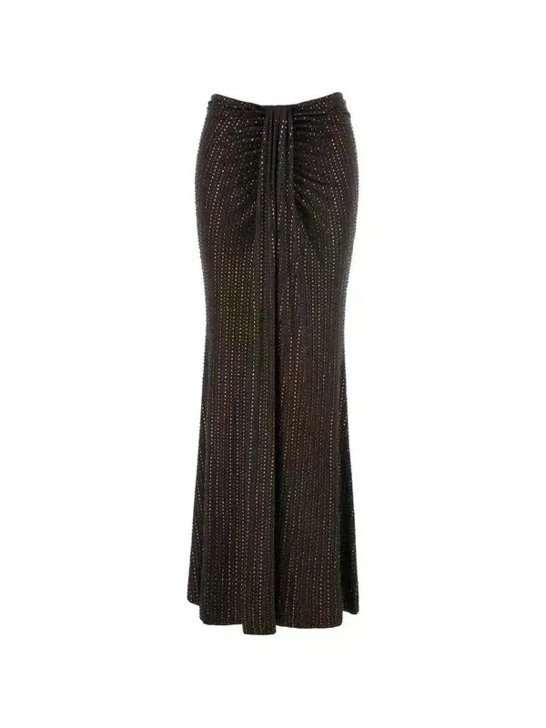 VENUJA Malibu Crystal-embellished Maxi Skirt - Brown