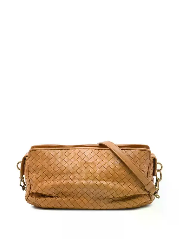 Bottega Veneta 2008 Nappa Intrecciato Crossbody Shoulder Bag - Brown