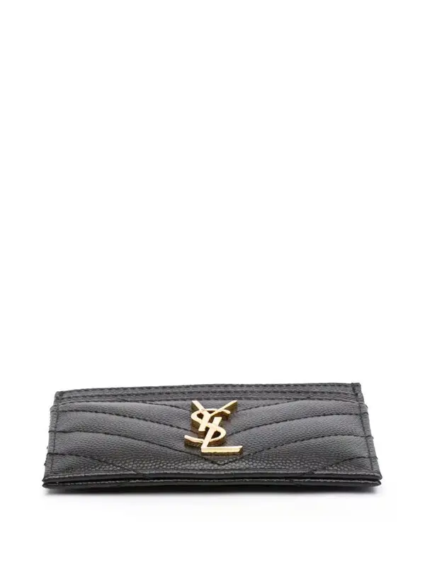 Saint Laurent 2023 Chevron Grain De Poudre Cassandre Card Holder