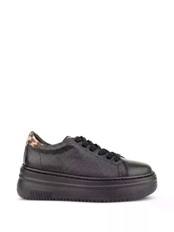 SERGIO MORETTI FIRENZE Leopard-print Platform Sneakers