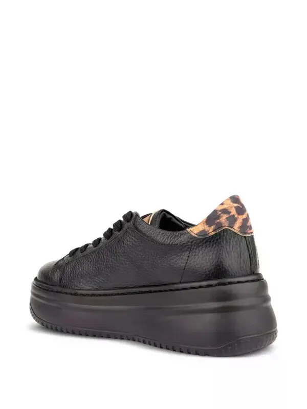 SERGIO MORETTI FIRENZE Leopard-print Platform Sneakers