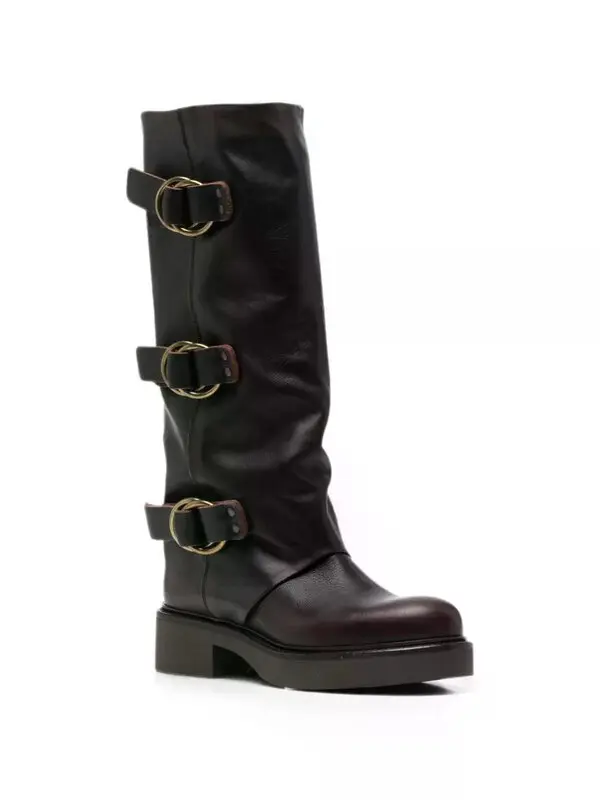 METISSE Buckled Leather Boots