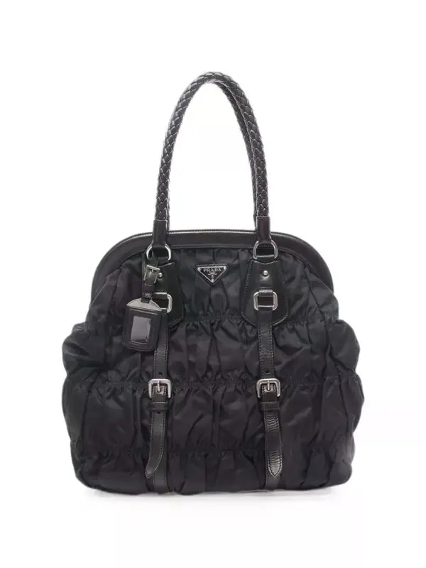 Prada 2000s Gathered-detail Tote Bag