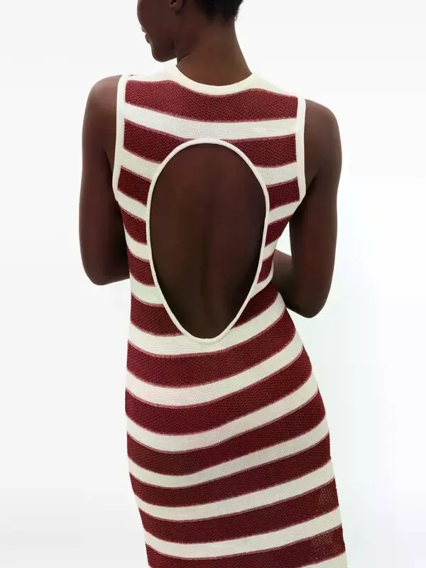 ERES Striped Open-back Maxi Dress