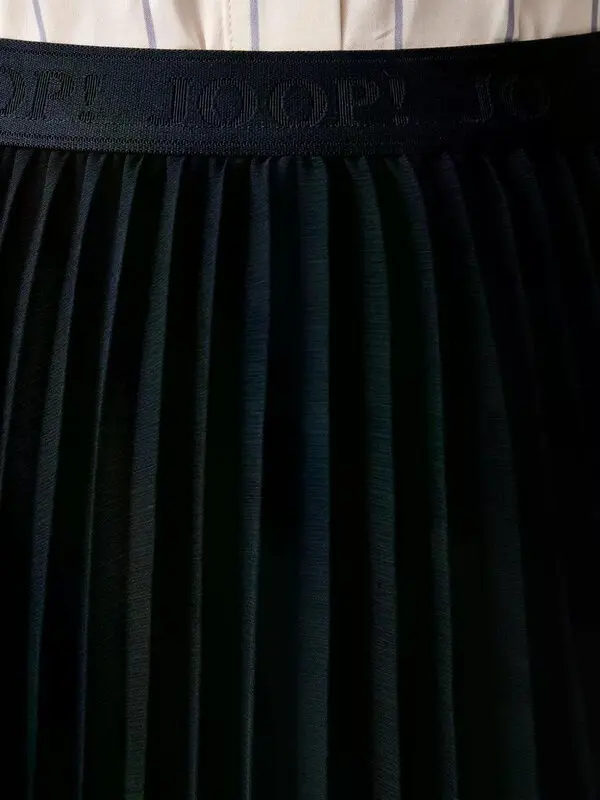 JOOP! Pleated Midi Skirt With Logo Jacquard Waistband