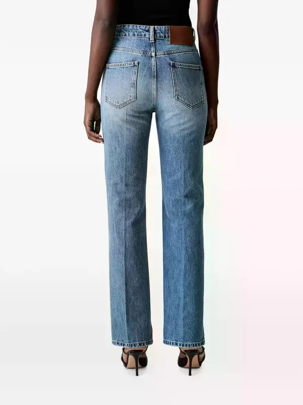 Victoria Beckham Pressed-crease Straight-leg Jeans