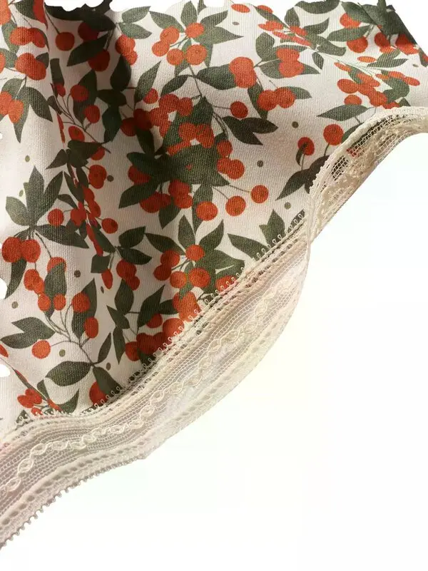 ERES Cherry-print Lace-trim Pajama Shorts