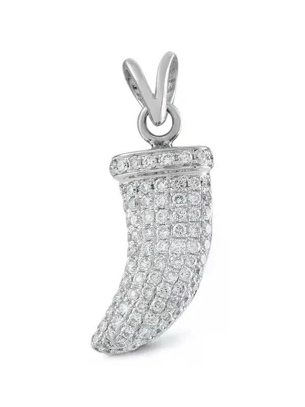 LB EXCLUSIVE Diamond Horn-shape Pendant - Silver