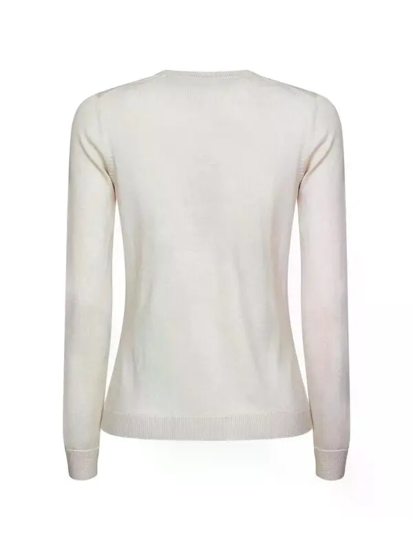 BLANCA VITA Ribbed-trim Fine-knit Top