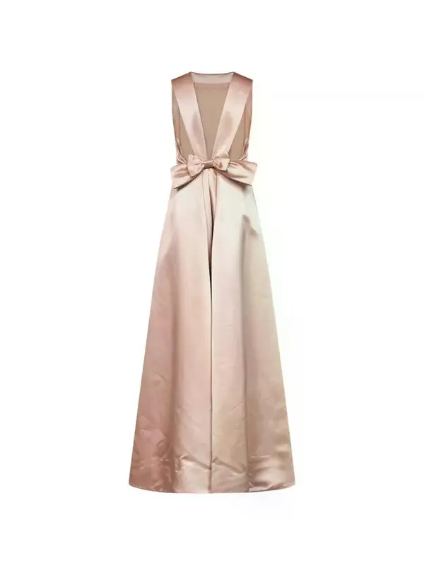 ALINA A-line Maxi Dress With Bow Detail