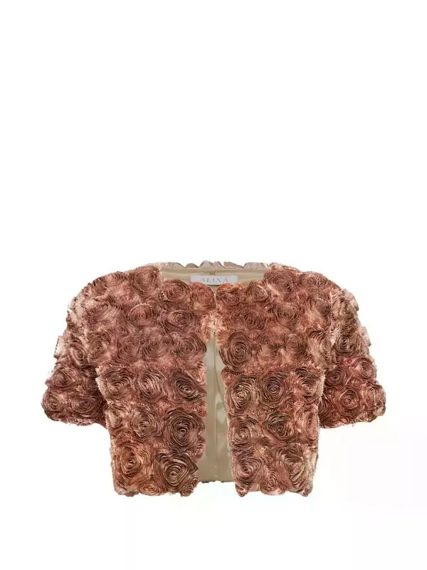 ALINA Floral-taffeta Cropped Jacket
