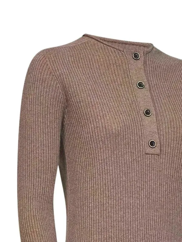 UMA WANG Ribbed Knit Long Sleeve Sweater