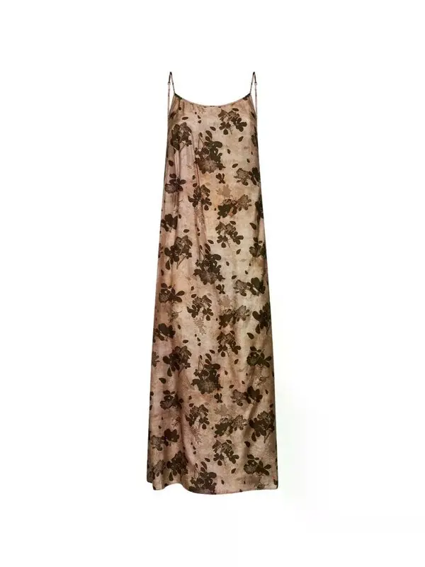 UMA WANG Anaya Floral Pattern Flared Maxi Dress