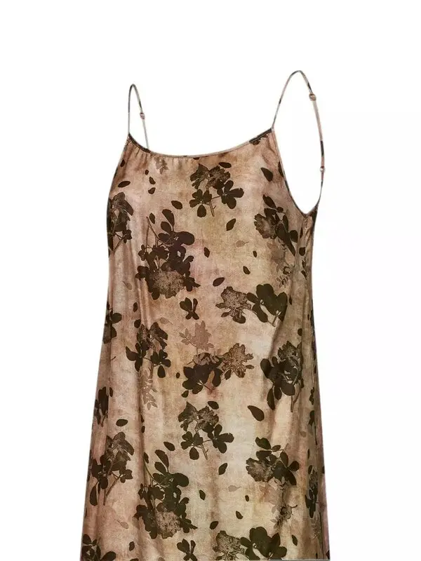 UMA WANG Anaya Floral Pattern Flared Maxi Dress