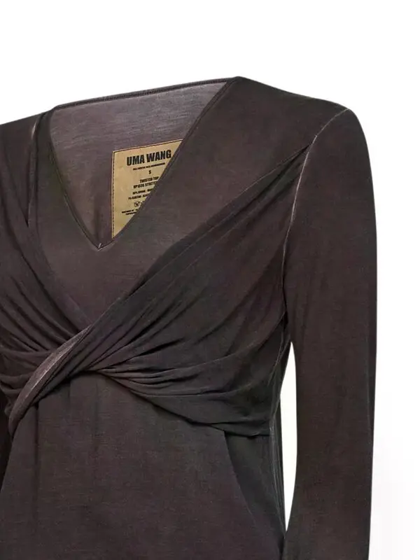 UMA WANG Twisted Draped Long-sleeve Top