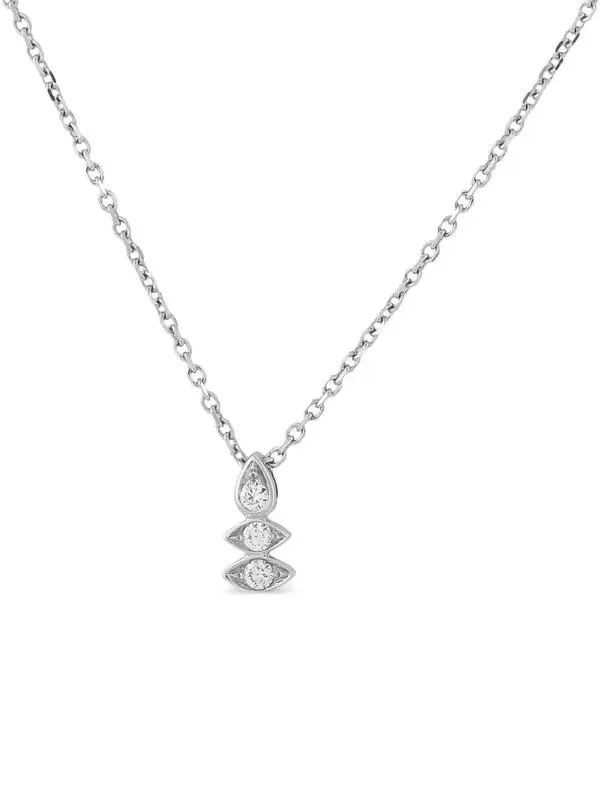 ASSAEL 18k White Gold Diamond And Cultured Pearl Necklace - Silver