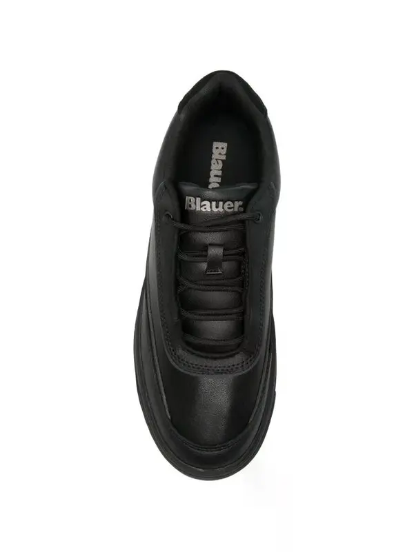 BLAUER. Logo-patch Panelled Sneakers