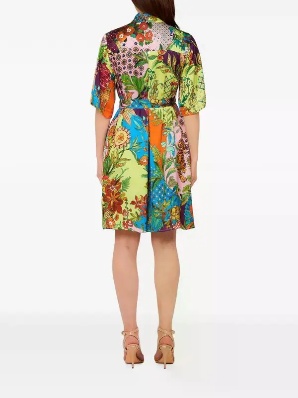 Liu Jo Floral-print Belted Shirt Dress