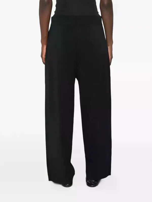 Marina Rinaldi Ribbed-knit Wide-leg Trousers