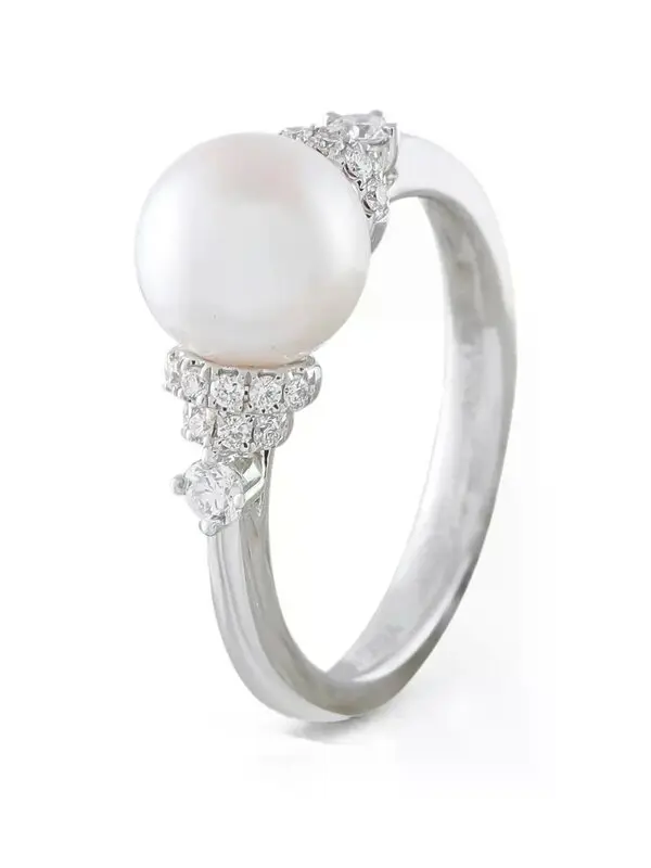 ASSAEL 18k White Gold Pearl And Diamond Ring
